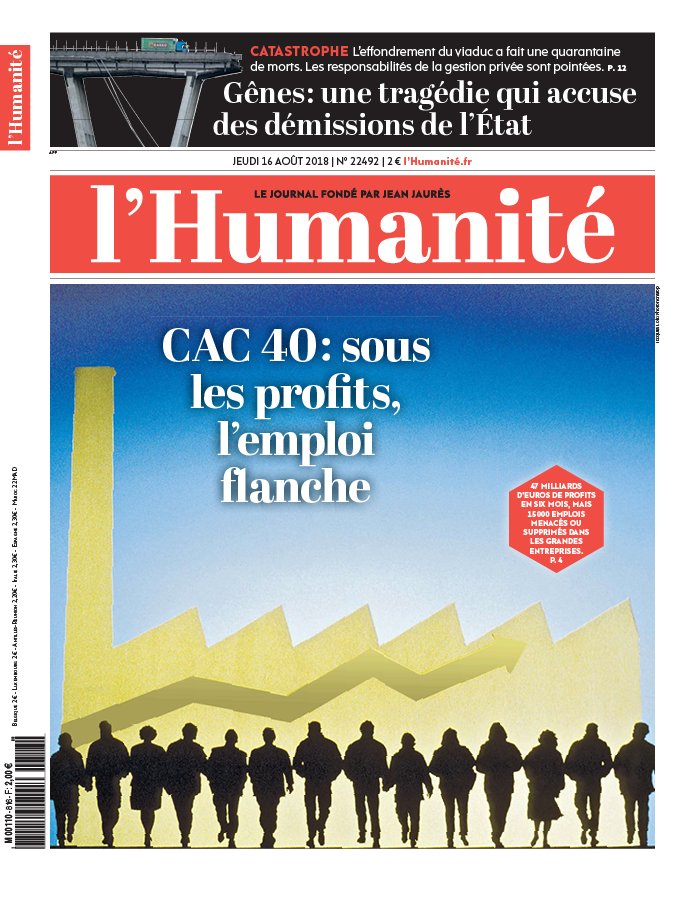 L'Humanité N°22492 du 16 août 2018 à télécharger sur iPad