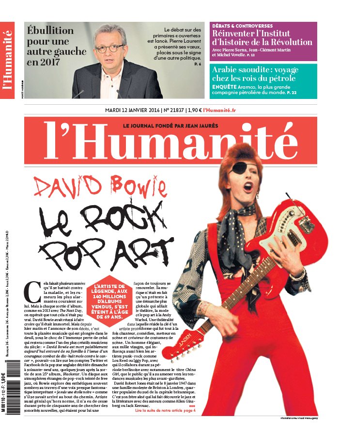 L'Humanité N°21837 du 12 janvier 2016 à télécharger sur iPad