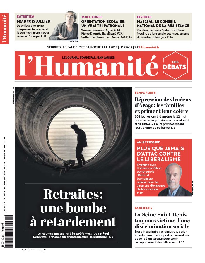 L'Humanité N°22439 du 01 juin 2018 à télécharger sur iPad