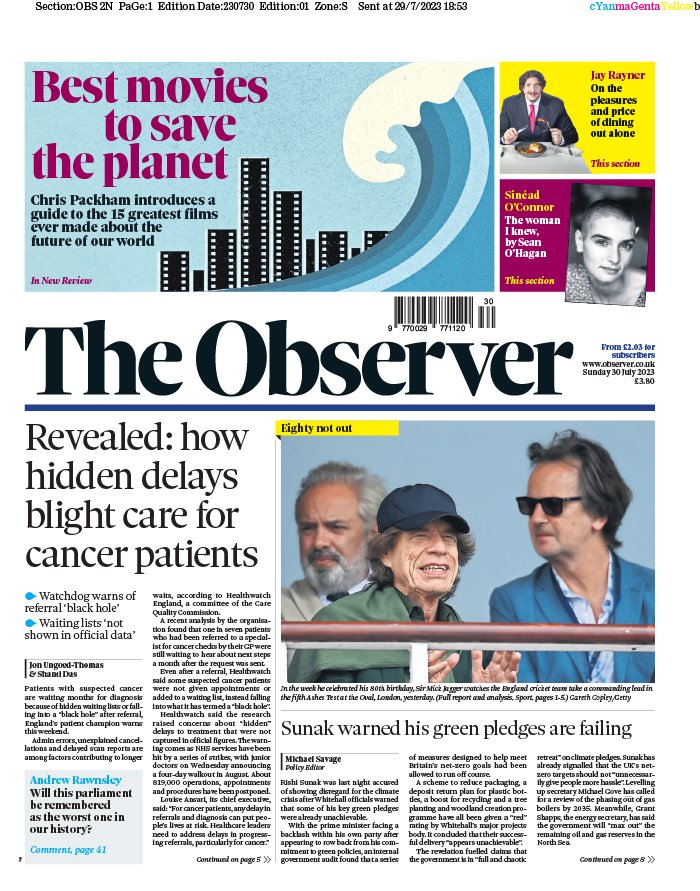 The Observer N°20230730 du 30 juillet 2023 à télécharger sur iPad