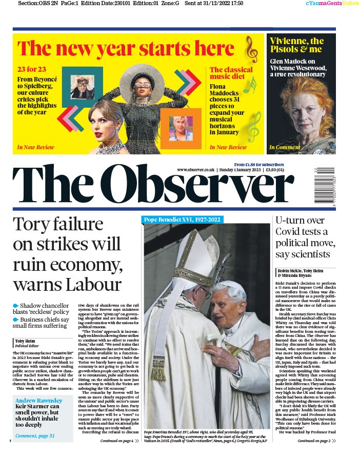 The Observer N°20230101 du 01 janvier 2023 à télécharger sur iPad