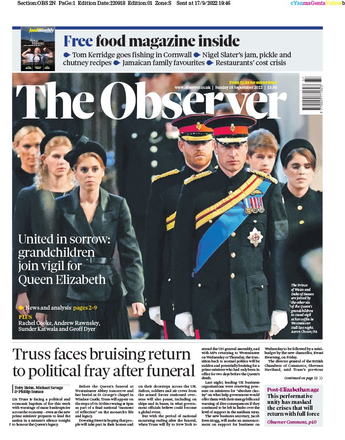 The Observer N°20220918 du 18 septembre 2022 à télécharger sur iPad