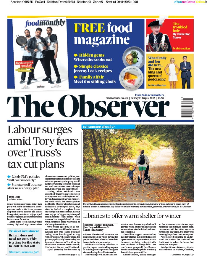 The Observer N°20220821 du 21 août 2022 à télécharger sur iPad