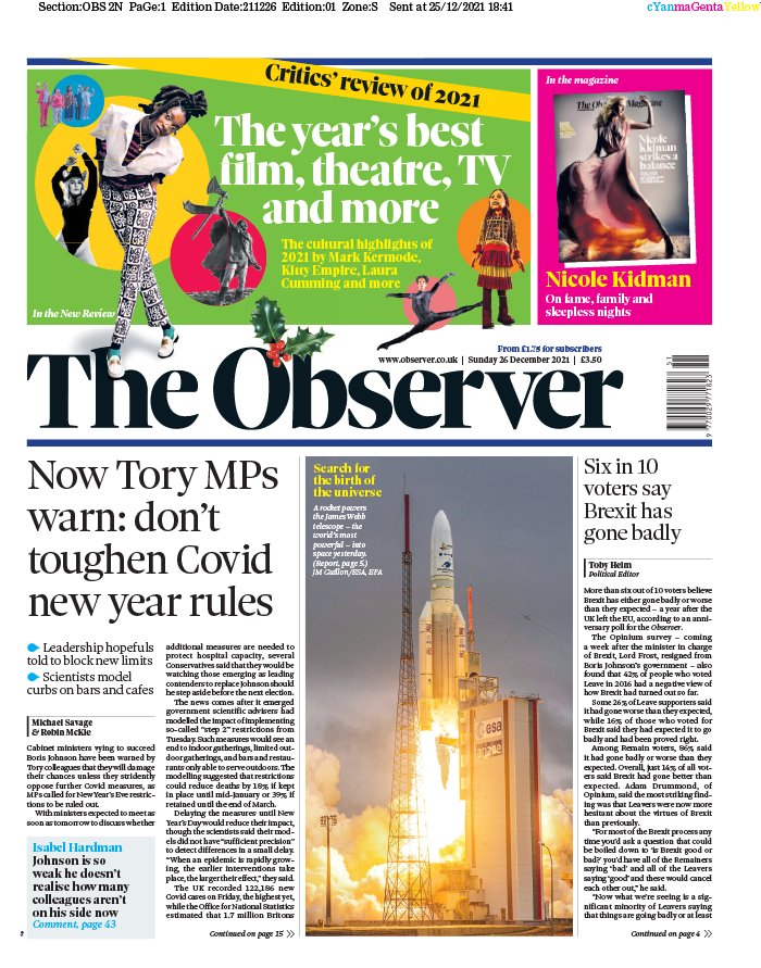 The Observer N°20211226 du 26 décembre 2021 à télécharger sur iPad