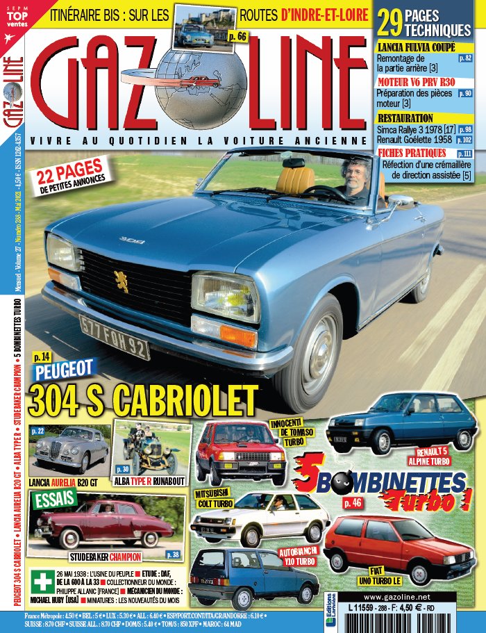 Gazoline N°288 du 27 avril 2021 à télécharger sur iPad
