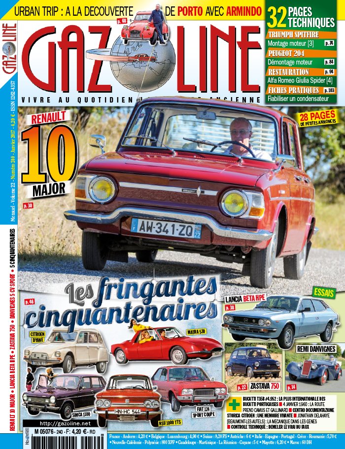 Gazoline N°240 du 01 janvier 2017 à télécharger sur iPad