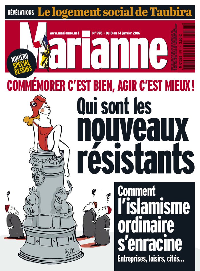 Marianne N°978 du 08 janvier 2016 à télécharger sur iPad
