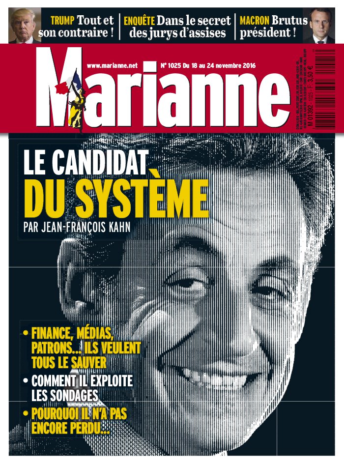 Marianne N°1025 du 18 novembre 2016 à télécharger sur iPad