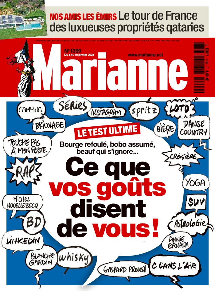 Marianne N°1399 du 04 janvier 2024 à télécharger sur iPad