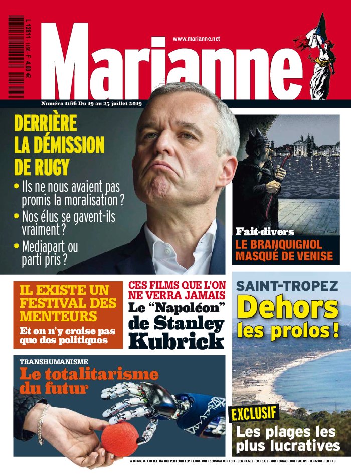 Marianne N°1166 du 19 juillet 2019 à télécharger sur iPad