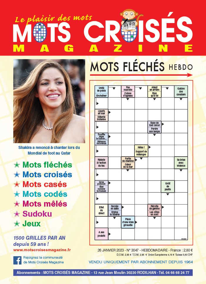 Mots croisés Magazine N°3047 du 26 janvier 2023 à télécharger sur iPad
