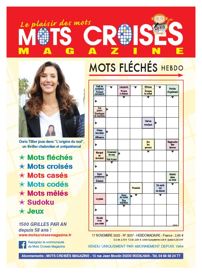 Mots croisés Magazine N°3037 du 17 novembre 2022 à télécharger sur iPad