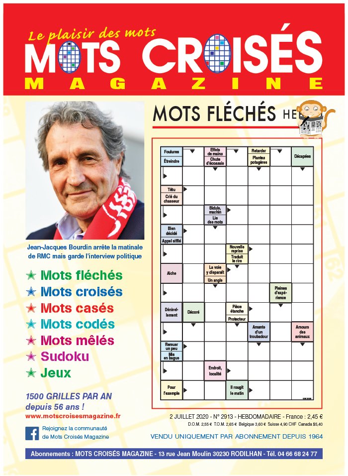 Mots croisés Magazine N°2913 du 02 juillet 2020 à télécharger sur iPad