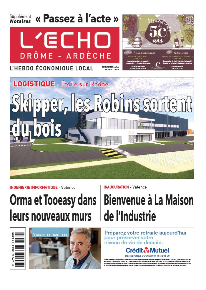 L'Echo Drôme-Ardèche N°2554 du 26 novembre 2022 à télécharger sur iPad