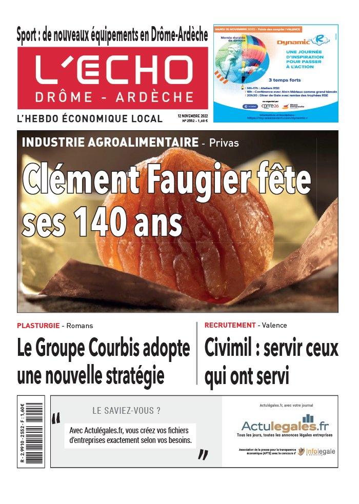 L'Echo Drôme-Ardèche N°2552 du 12 novembre 2022 à télécharger sur iPad