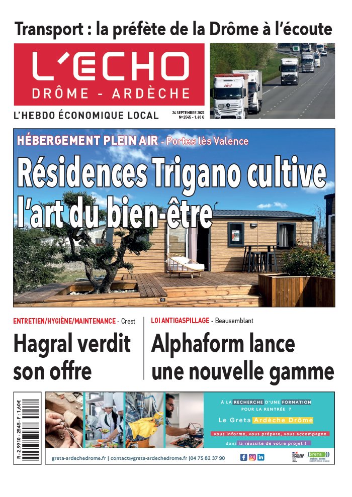 L'Echo Drôme-Ardèche N°2545 du 24 septembre 2022 à télécharger sur iPad