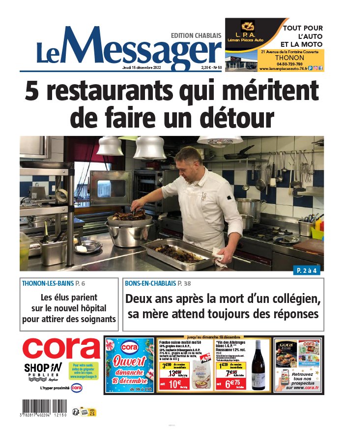 Le Messager N°50 du 15 décembre 2022 à télécharger sur iPad