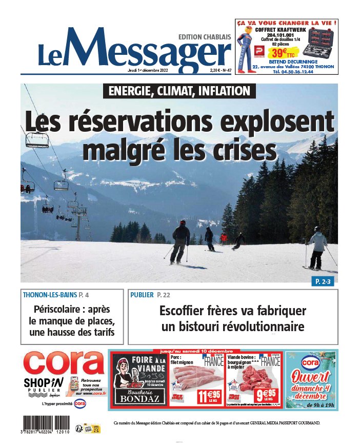 Le Messager N°48 du 01 décembre 2022 à télécharger sur iPad