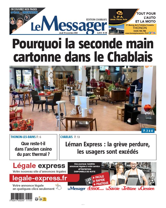 Le Messager N°45 du 10 novembre 2022 à télécharger sur iPad