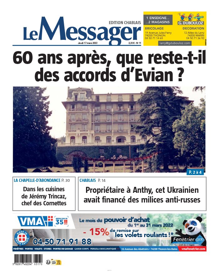 Le Messager N°11 du 17 mars 2022 à télécharger sur iPad