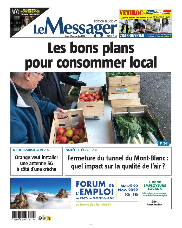 Le Messager N°46 du 17 novembre 2022 à télécharger sur iPad
