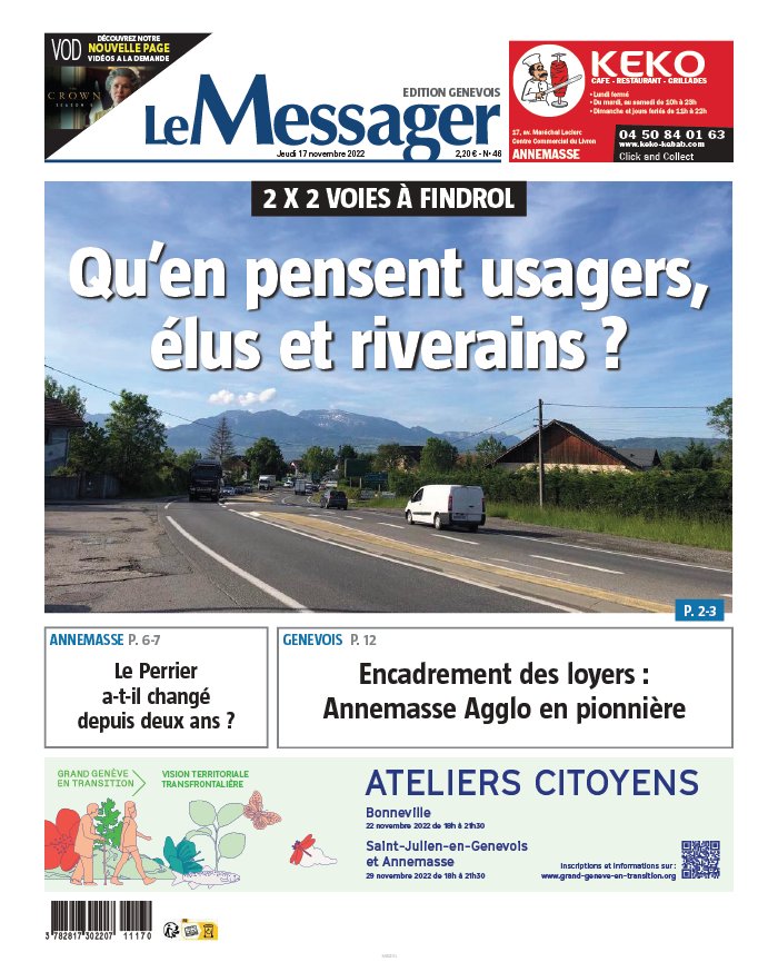Le Messager N°46 du 17 novembre 2022 à télécharger sur iPad