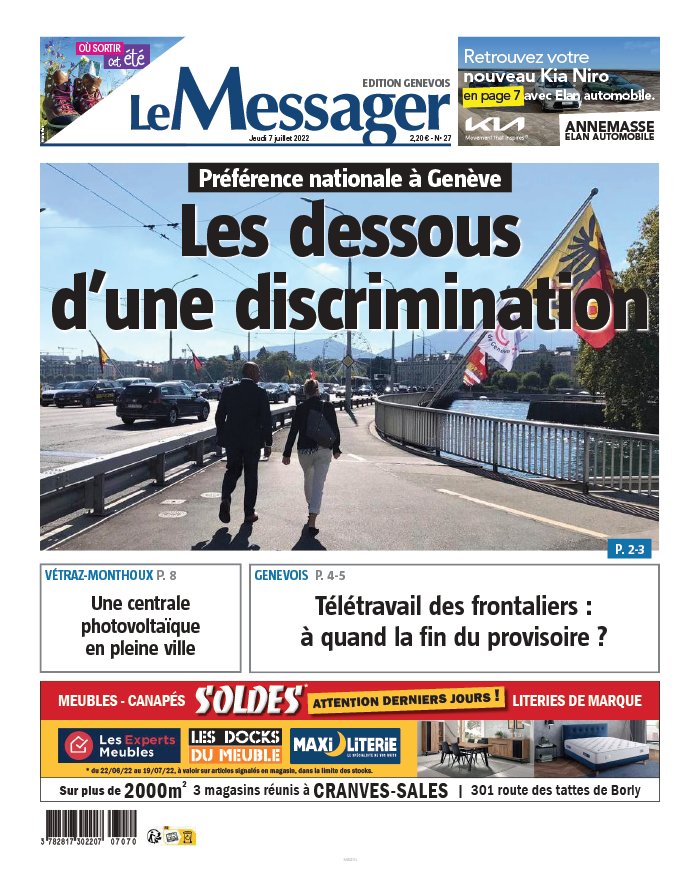 Le Messager N°27 du 07 juillet 2022 à télécharger sur iPad