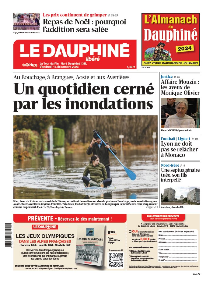 Le Dauphiné Libéré N°20231215 du 15 décembre 2023 à télécharger sur iPad