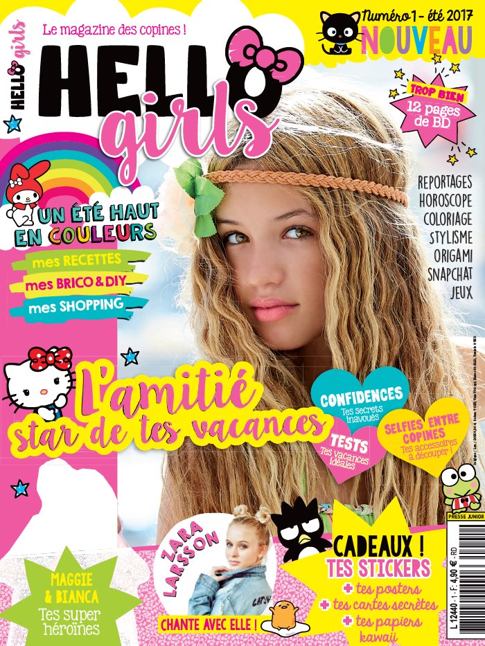 Hello Girls N°1 du 01 juillet 2017 à télécharger sur iPad