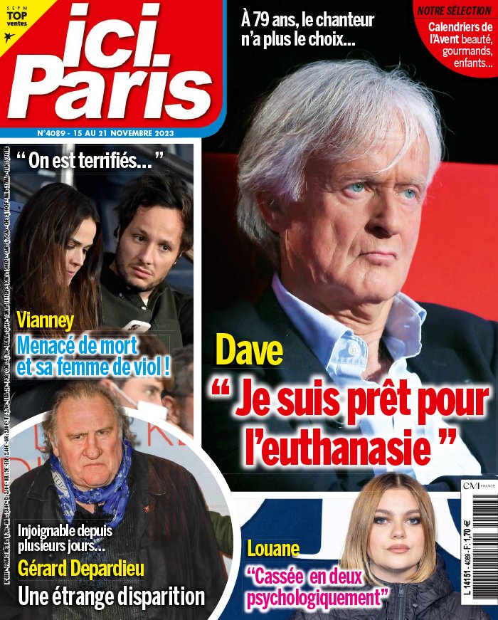 Ici Paris N°4089 du 15 novembre 2023 à télécharger sur iPad
