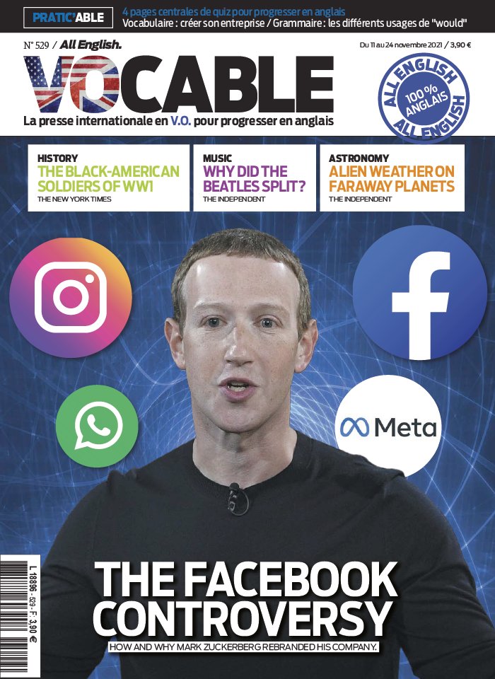 Vocable All English N°529 du 11 novembre 2021 à télécharger sur iPad