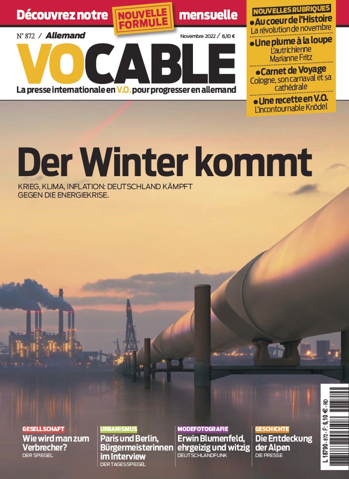 Vocable Allemand N°872 du 04 novembre 2022 à télécharger sur iPad