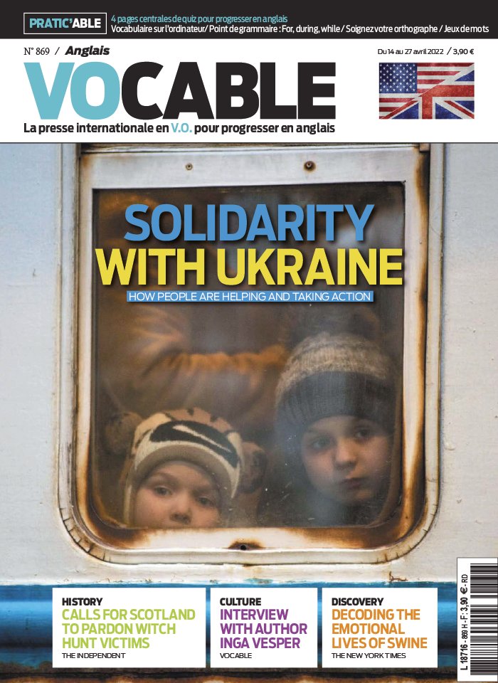 Vocable Anglais N°869 du 14 avril 2022 à télécharger sur iPad