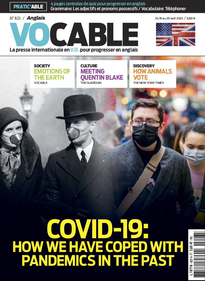 Vocable Anglais N°823 du 16 avril 2020 à télécharger sur iPad